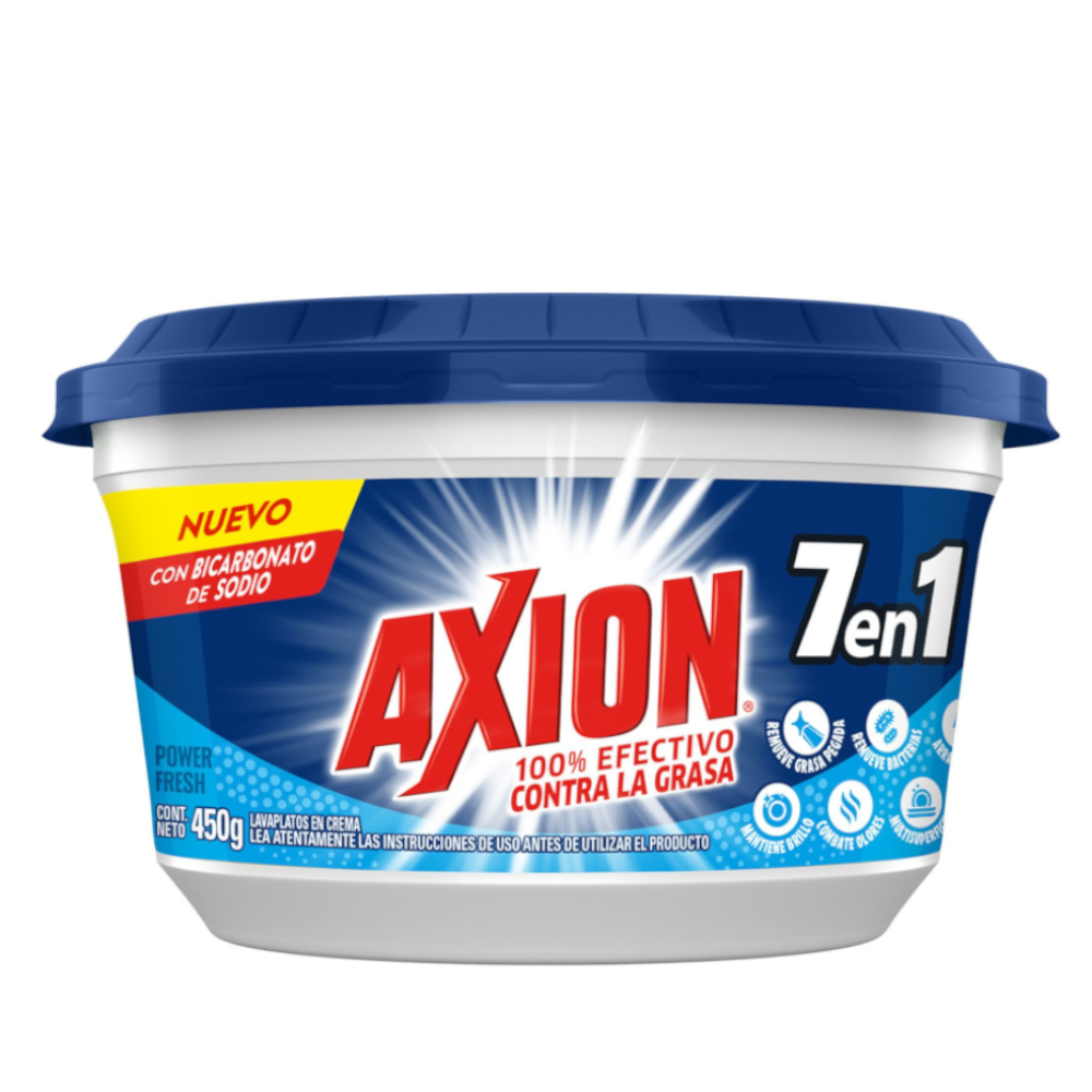 Lavaplatos Axion Bicarbonato De Sodio 7en1 Crema 450Gr | SuperBooM